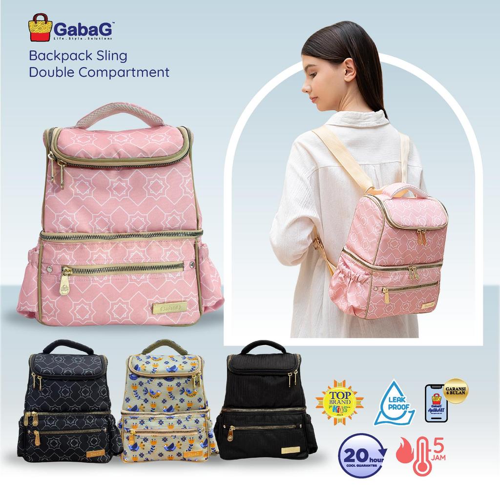 Jual GABAG Cooler Bag GEMINI 2 Sekat | Muat Pompa ASI Besar, Double ...