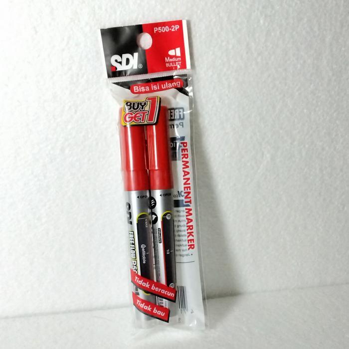 Jual Spidol Permanent SDI Warna Biru Merah Dan Hitam | Shopee Indonesia