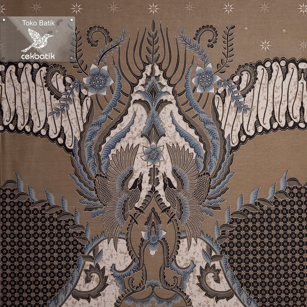 Jual Motif Burung Merak Kembar SOGAN Jawa Modern Spesial dasar Warna ...