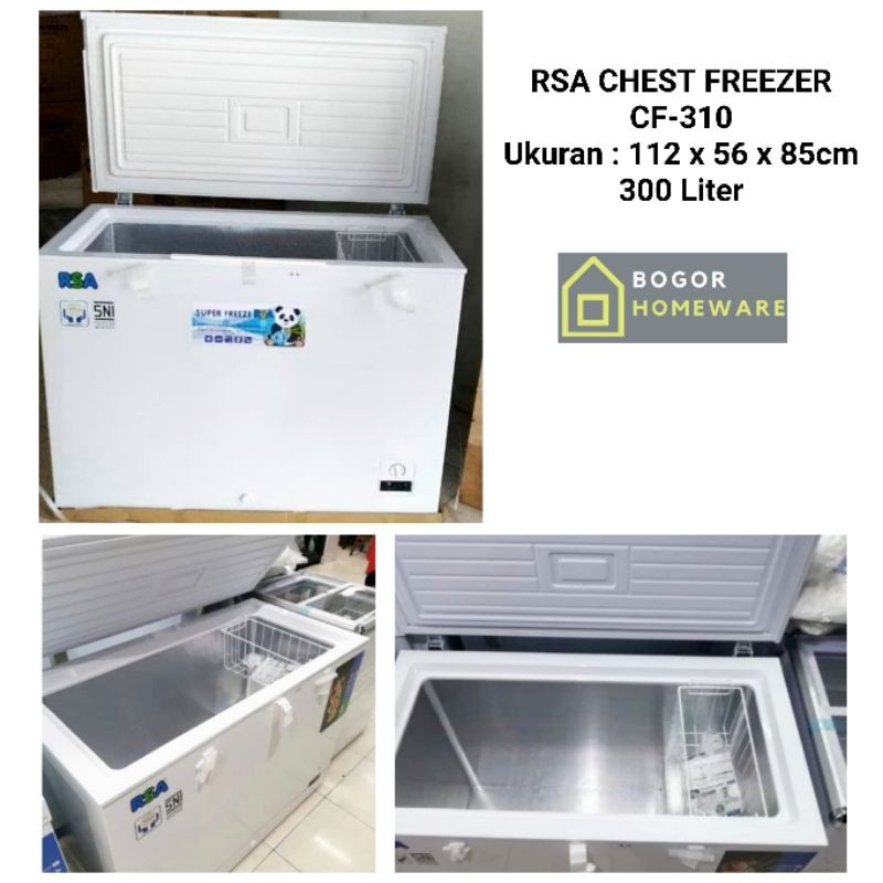 Jual (KHUSUS BOGOR) CHEST FREEZER RSA CF-310 KAPASITAS 300L | Shopee ...