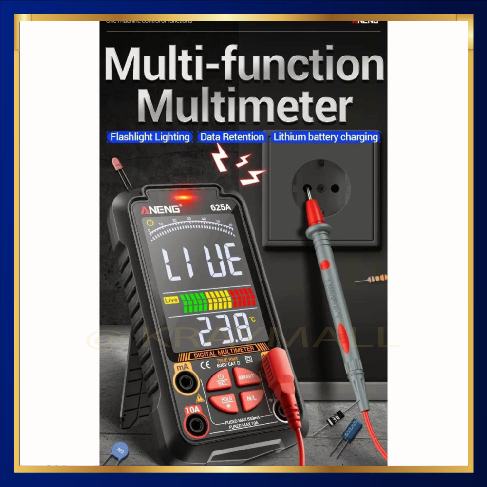 Jual Digital Multimeter Voltage Tester Color Screen NCV Rechargeable ...