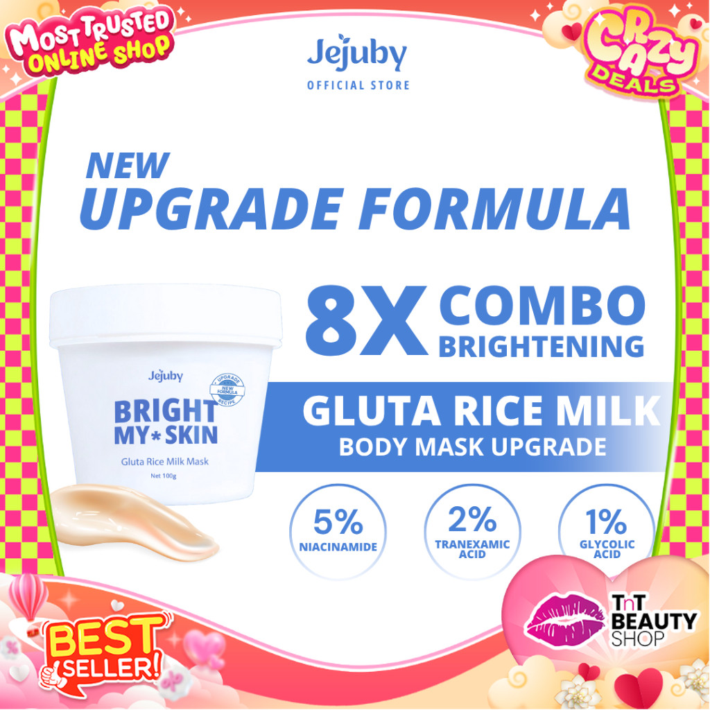 Jual Jejuby Gluta Rice Milk Mask 2in1 Bleaching & Sleeping Body Mask ...