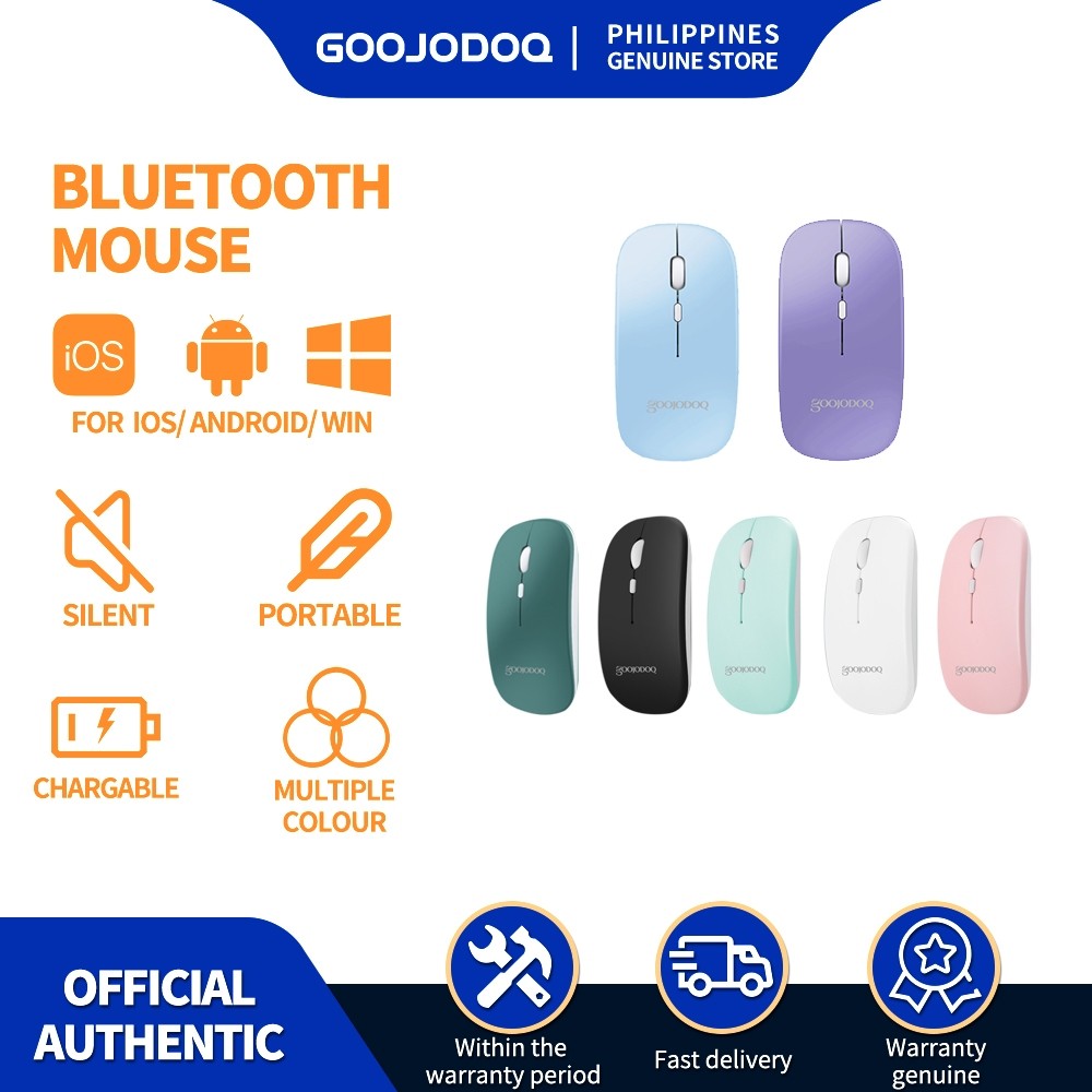 Jual GOOJODOQ Mouse Wireless for laptop Bluetooth Rechargeable Silent ...
