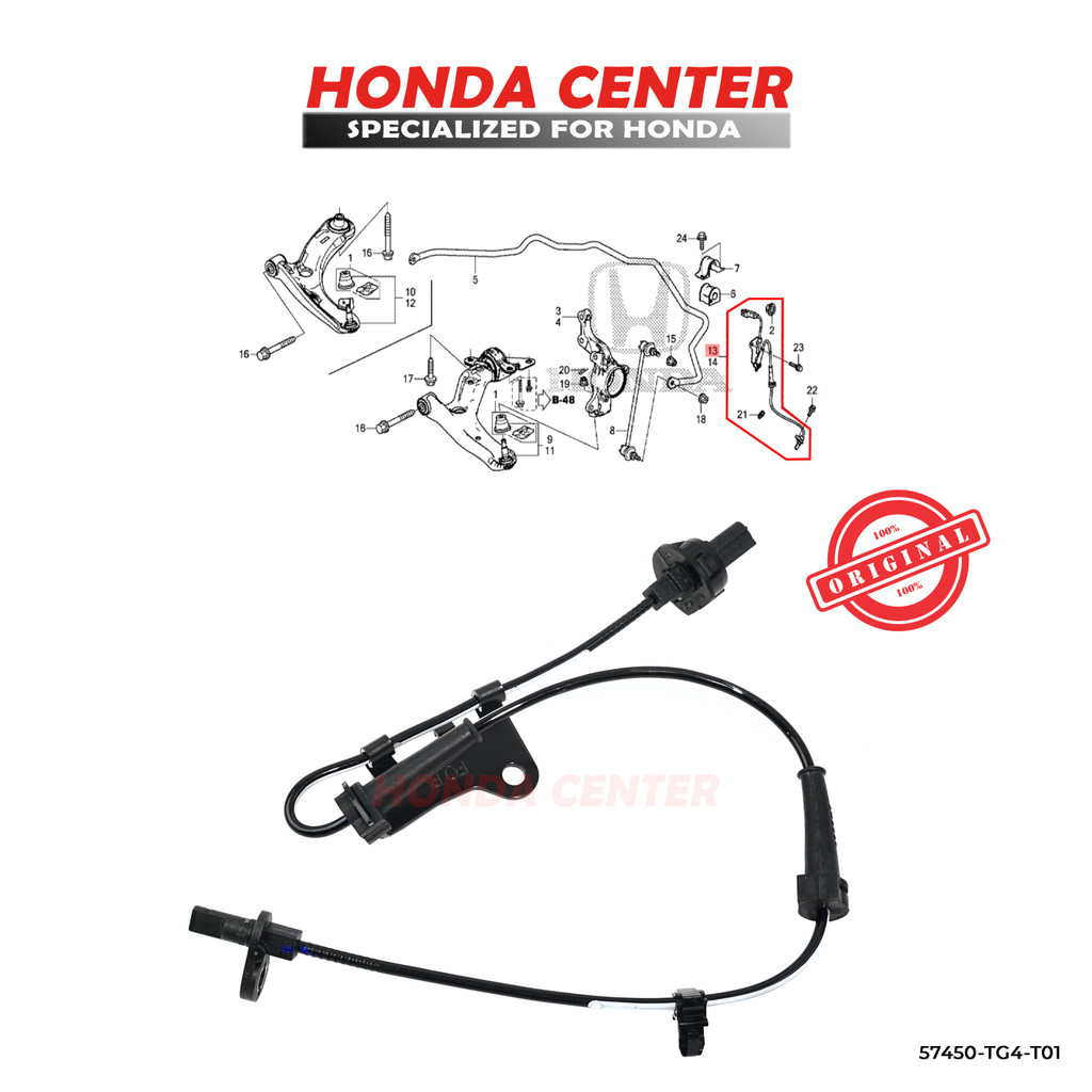 Jual Original Sensor Kabel Rem Abs Honda Brio 2019 2020 2021 2022 2023 ...