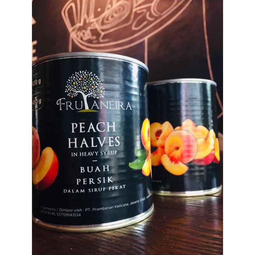 Jual buah persik kaleng frutaneira Peach Halves 820gr | Shopee Indonesia