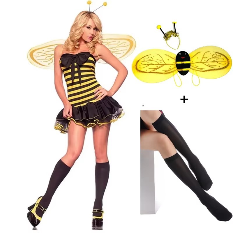 Jual Honey Cute Bee Cosplay Costume for Women Girls Bee Fairy Role Play ...