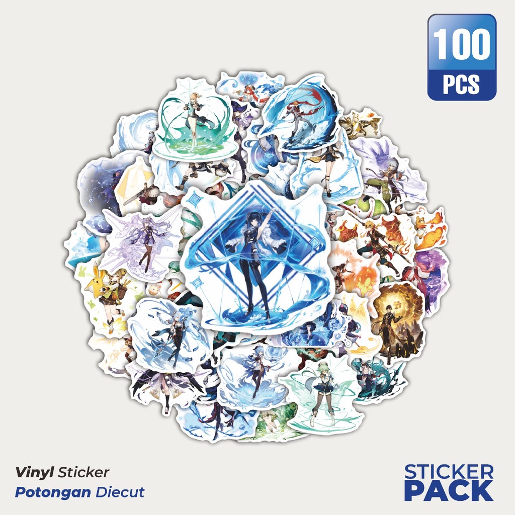 Jual Super Hemat! 100 PCS Stiker Game GI Splash Summon V1 Waterproof ...