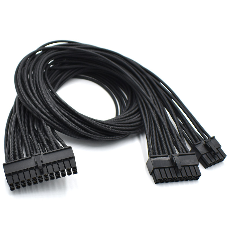 Jual 16 AWG braid patterned cables Custom Modular 18pin+10pin to 24Pin ...