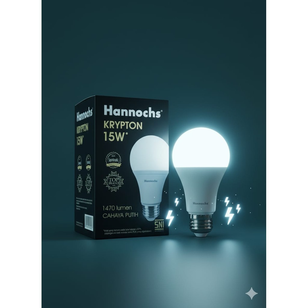 Jual Bohlam Hannochs LED Krypton BULB 3W / 5W / 7W / 9W / 12W / 15W ...