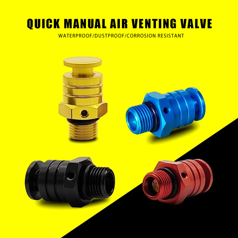 Jual G1/8 Quick Vent Drain Valve Air Relief Valve Switch Manual Push-to ...