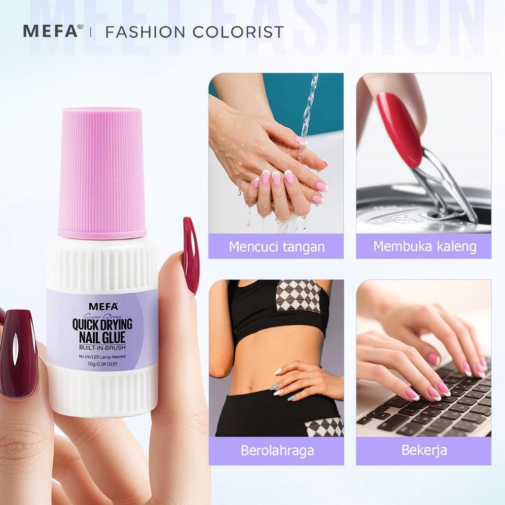 Jual 2025 Hot & Top Sale MEFA 10g Nail Glue in New Soft Tube for Press ...