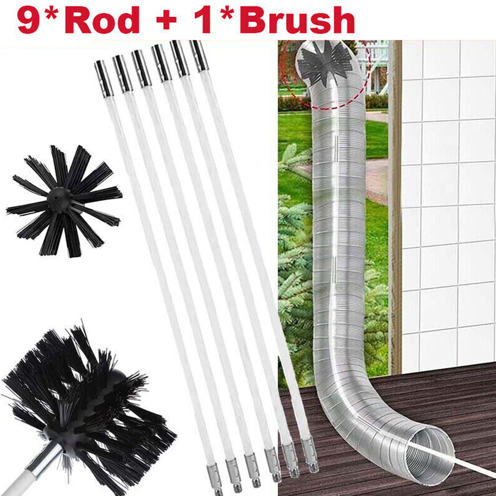 Jual Flexible Chimney Sweep Set Flue Sweeping Brush & Rod Kit Soot ...