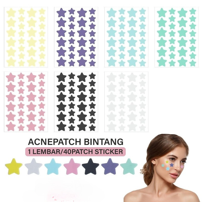 Jual Acne Patch Lucu 40pcs – Stiker Jerawat Model Bintang, Cocok untuk ...