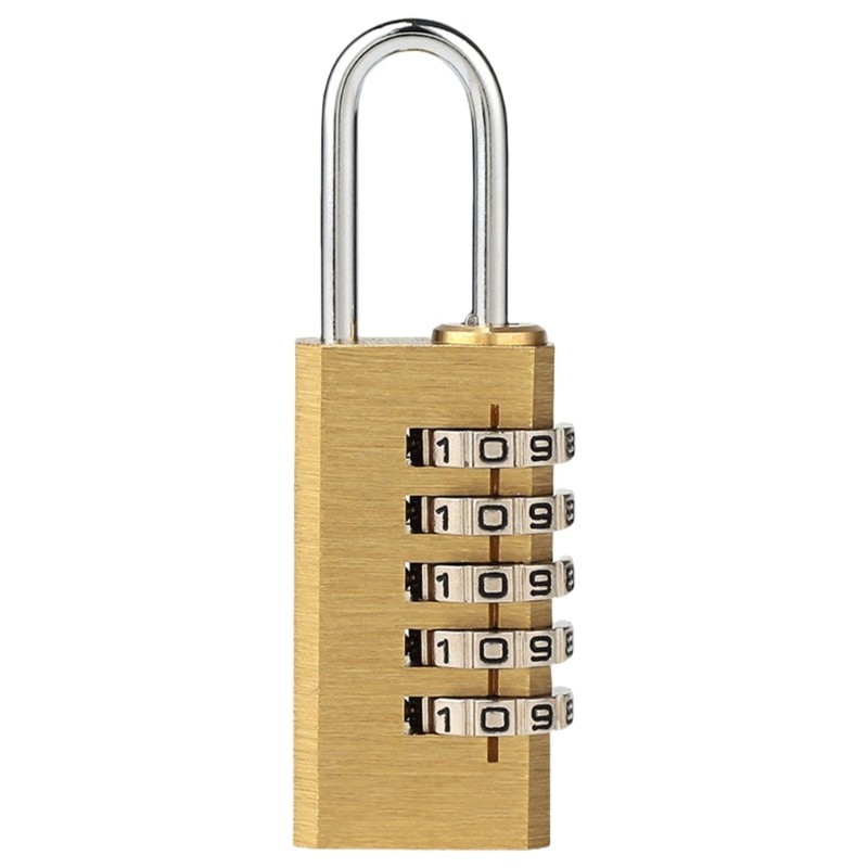 Jual Sturdy Solid Brass Dials Combination Padlock Portable Outdoor and ...