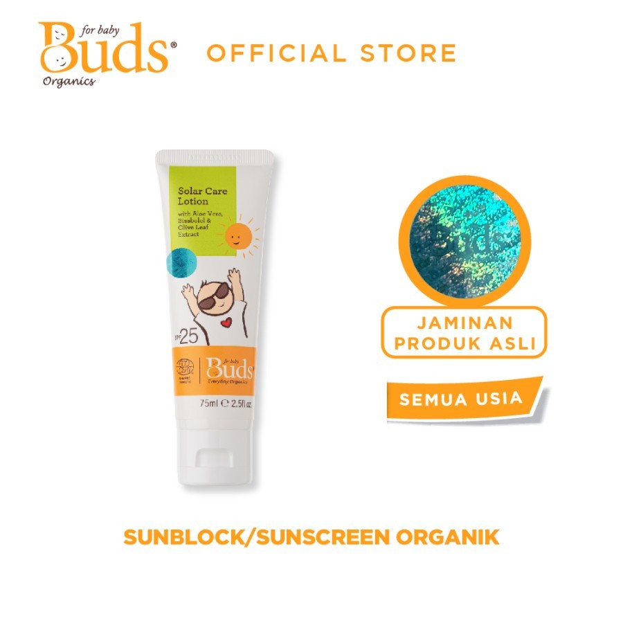 Jual buds organics solar care lotion 75ml - sunblok sunscreen kulit ...