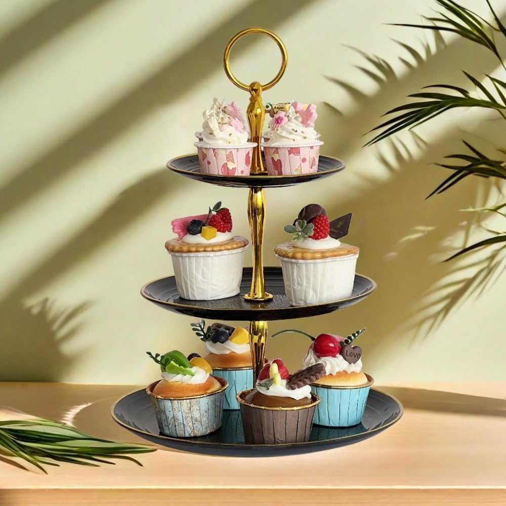 Jual TaffHOME Rak Kue Susun 3 Tingkat Detachable Plate Cake Stand ...