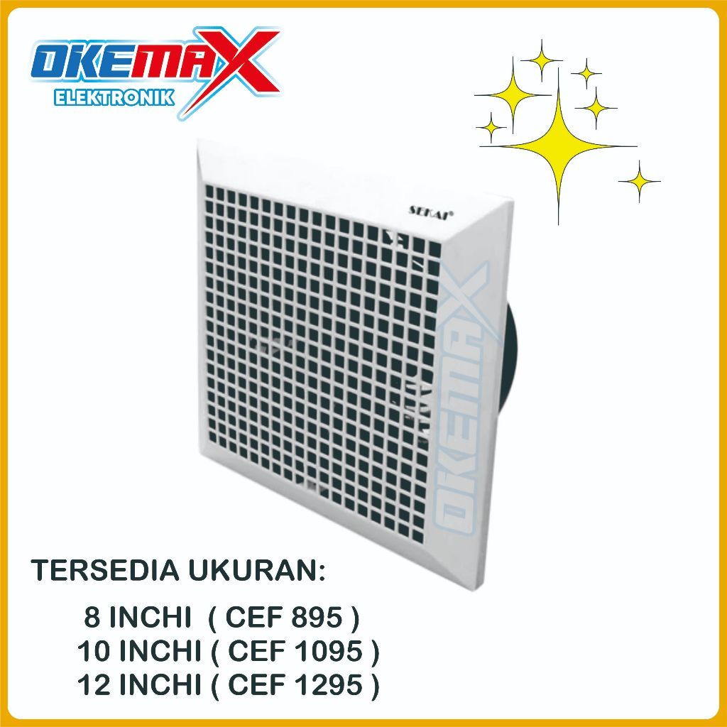 Jual Sekai Exhaust Fan Ceiling Plafon CEF 1295 / 1095 / 895 - CEF1295 ...