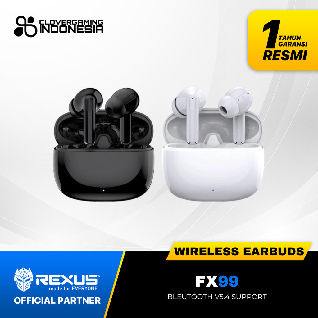 Jual Rexus FX99 FX-99 TWS Earphone Bluetooth 5.4 True Stereo Wireless ...