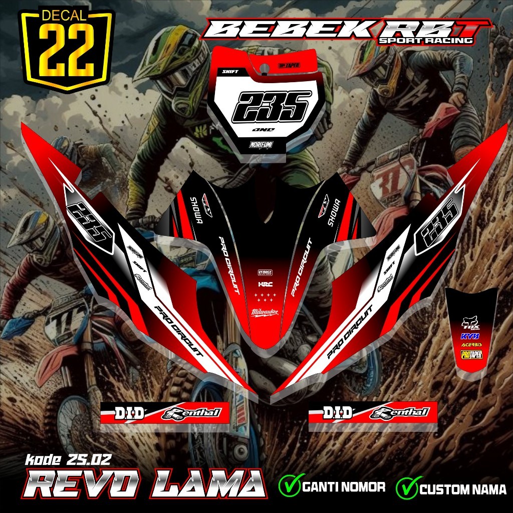 Jual Stiker Striping HONDA REVO LAMA MOTOR RBT BEBEK MODIF SUPERMOTO ...