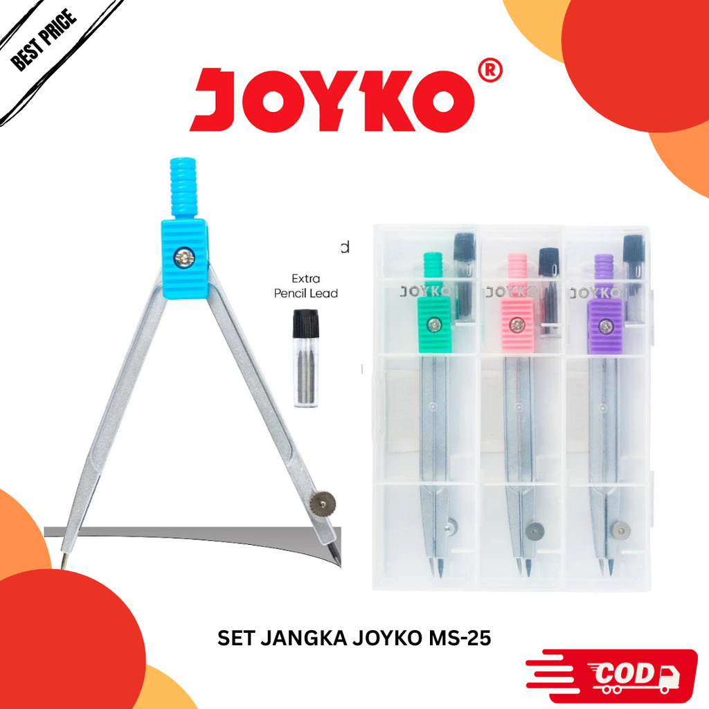 Jual Joyko Jangka Matematika MS-25 / Compass Set Sekolah - Alat Gambar ...