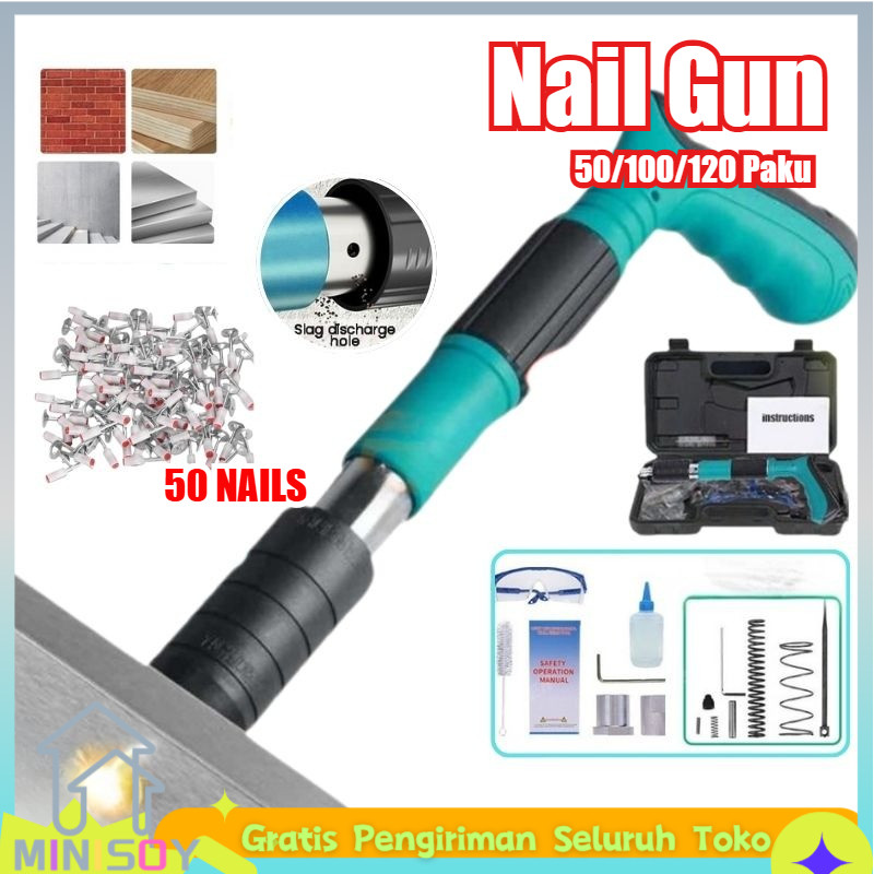 Jual [COD] Pistol Paku/Pistol Pengencang/Mesin Paku Beton/Mini Stampset ...