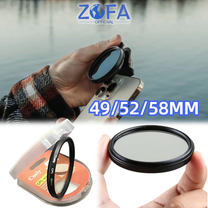 Jual Filter Cuely CPL Lens Filter Circular Cuely 49MM/52MM/58MM Untuk ...