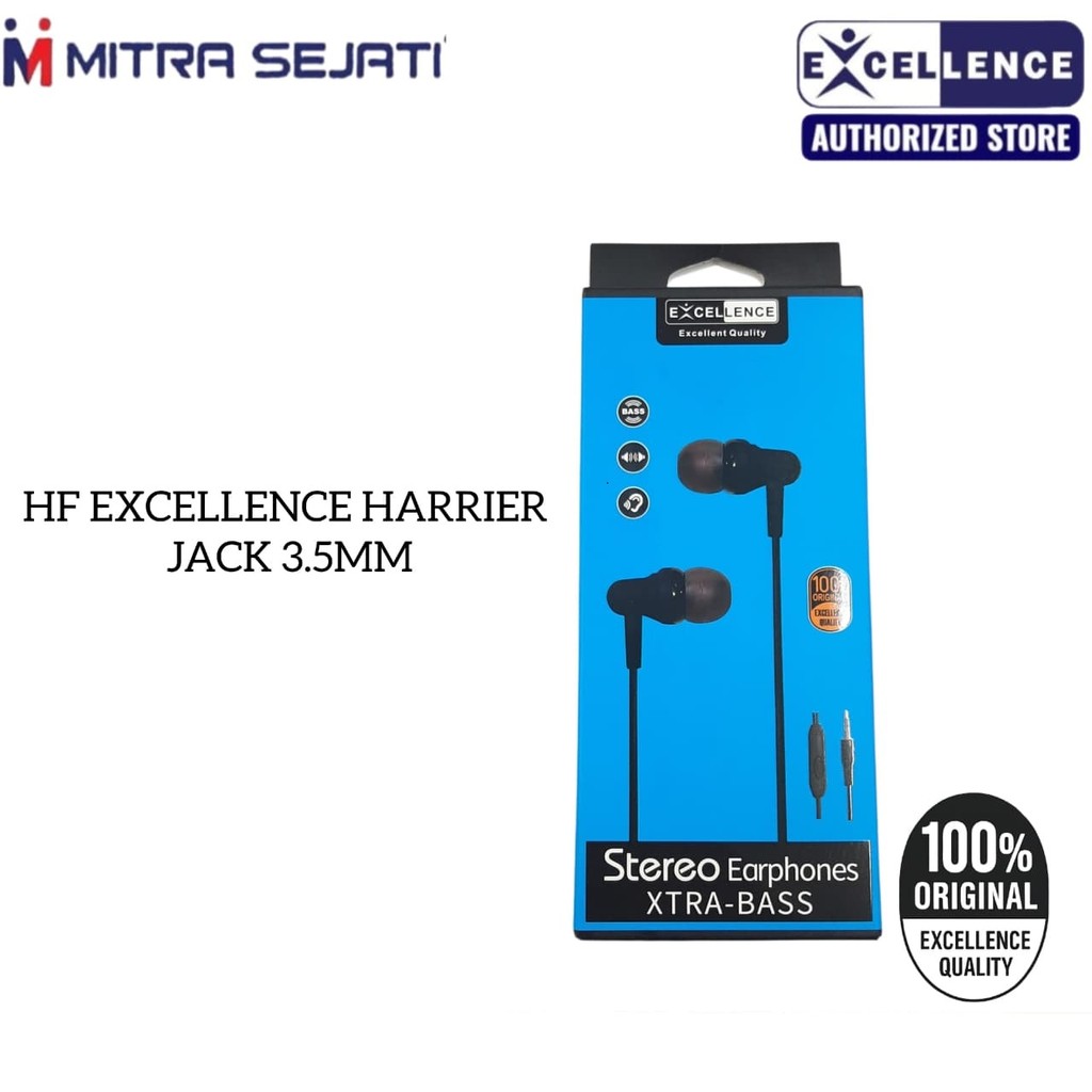Jual EXCELLENCE Handsfree Harrier Stereo Jack 3.5mm Ekstra Bass ...