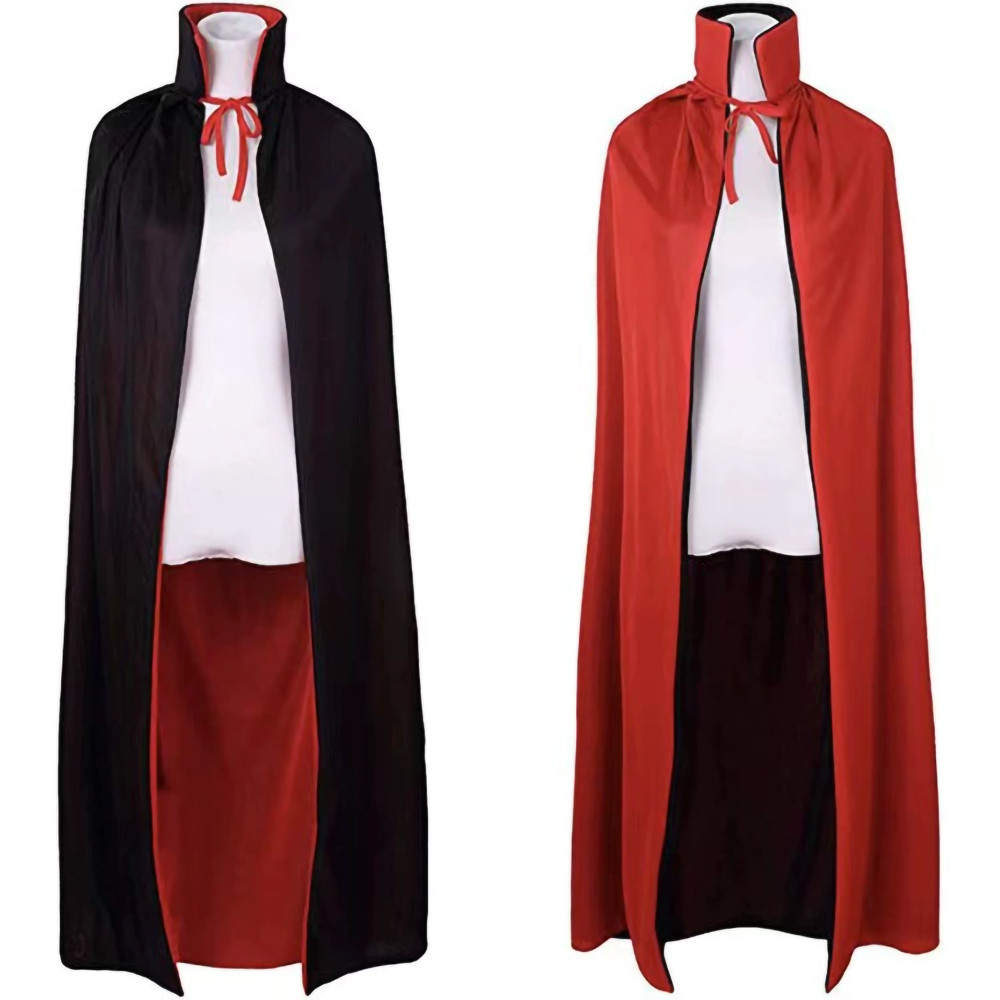 Jual Anime Vampire Cloak Kids Stand-up Collar Cape Black Red Vampire ...