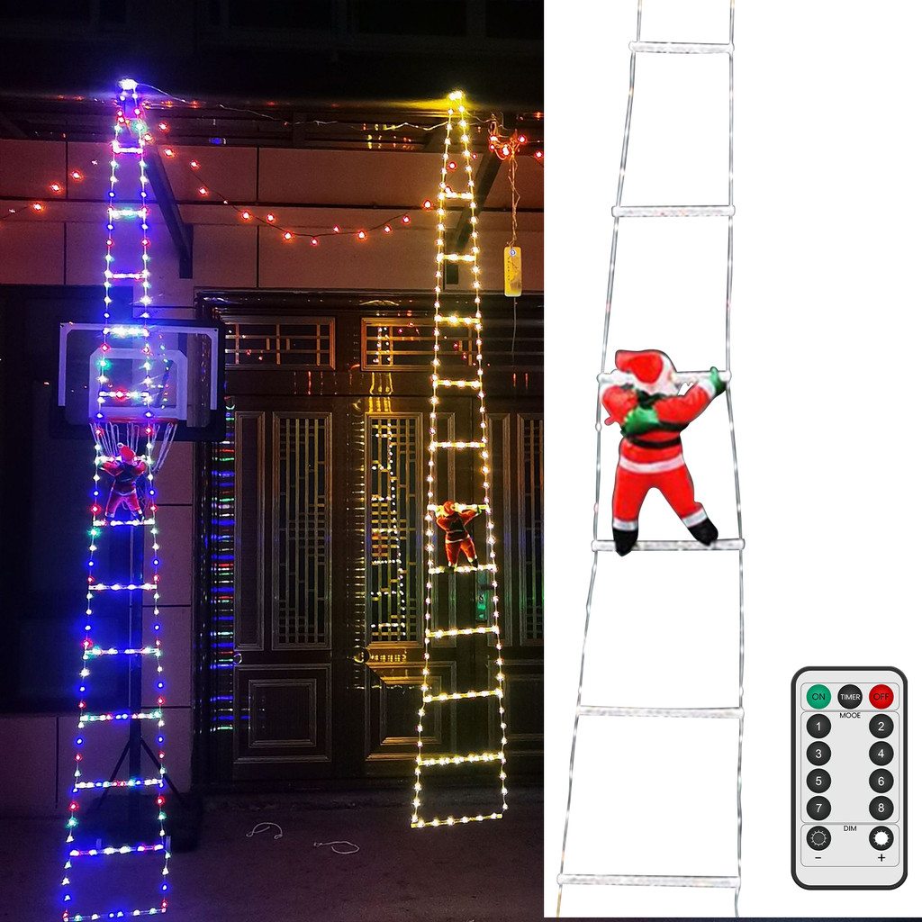 Jual Remote Control Santa Claus Climbing On Rope Ladder Indoor Ornament ...