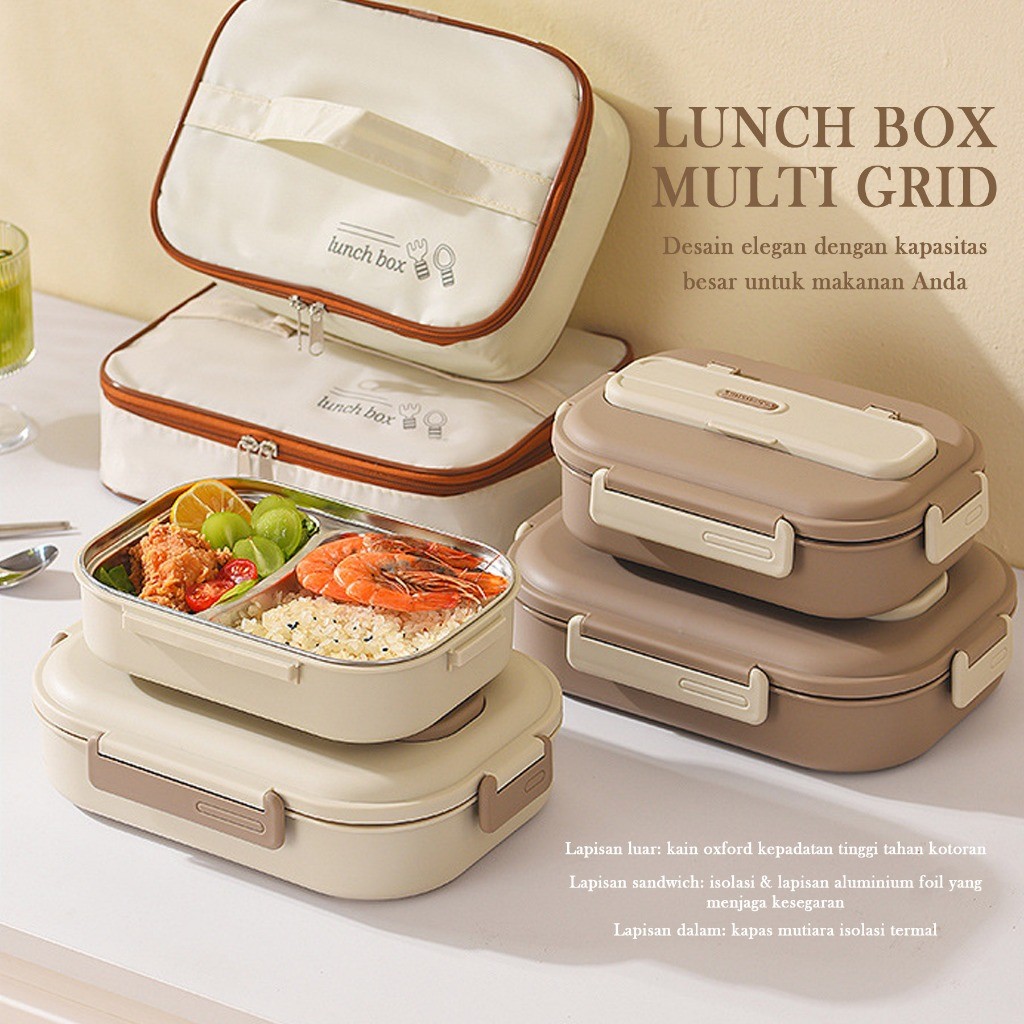 Jual Tas Bento Insulasi 1 Liter Kotak Makan Dewasa Bahan Premium PP ...
