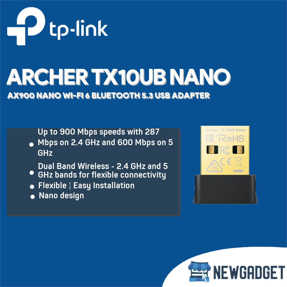 Jual TP-LINK ARCHER TX10UB NANO AX900 NANO WI-FI 6 BLUETOOTH 5.3 USB ...