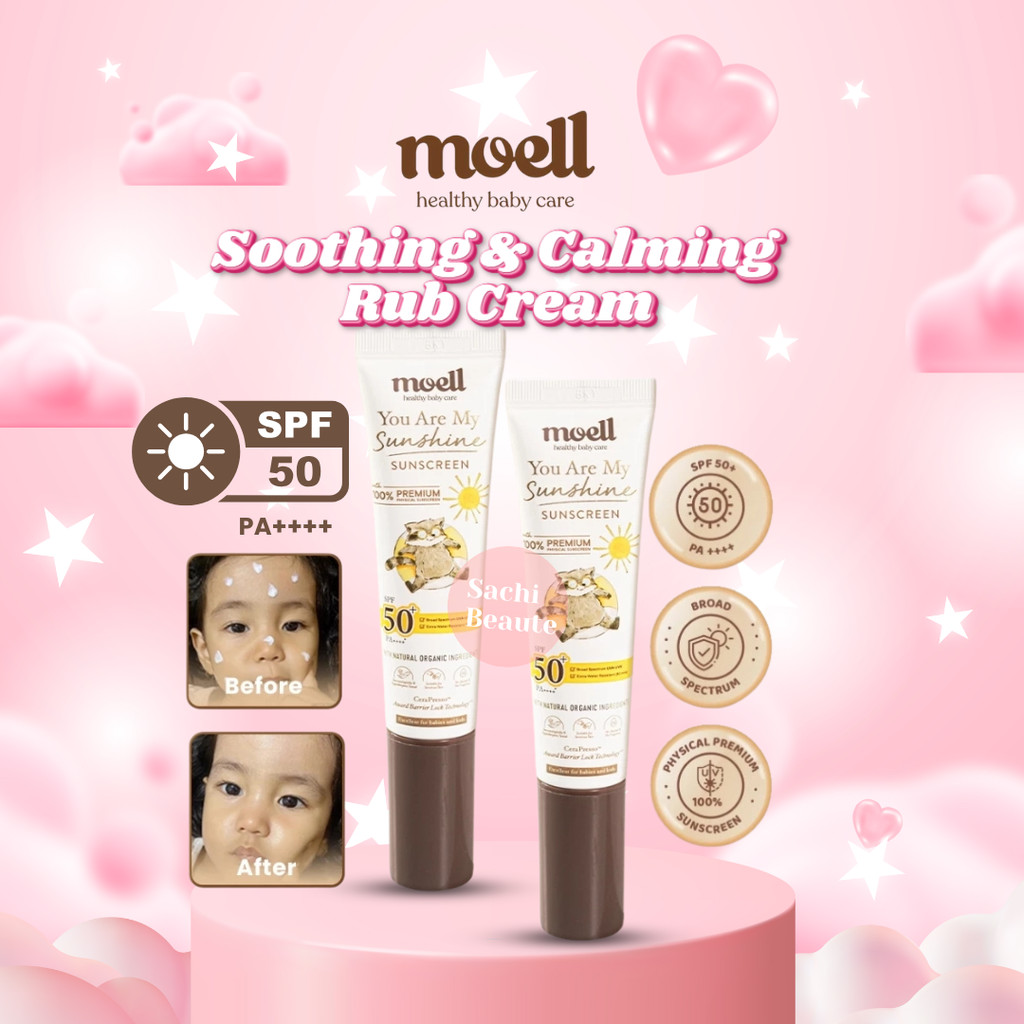Jual Moell Physical Sunscreen Anak 30gr Dengan SPF (50+) PA(++++) Broad ...
