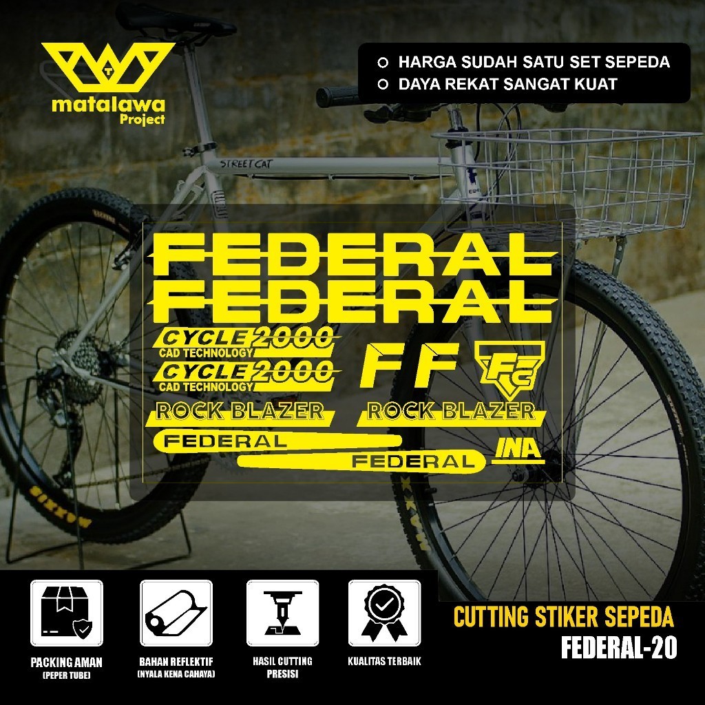 Jual STIKER FEDERAL Best Premium COD Cutting Sticker Sepeda FEDERAL ...