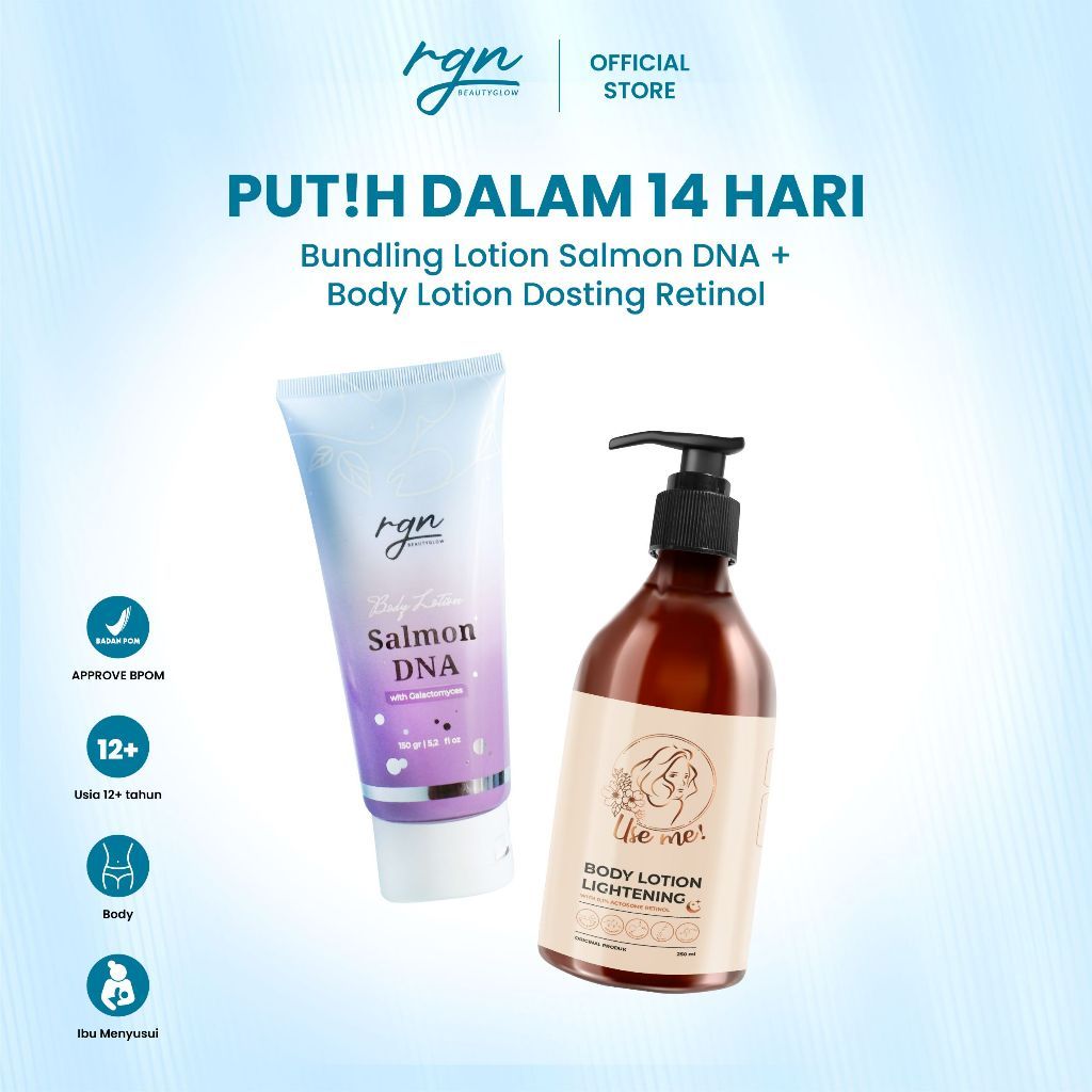 Jual Bundling Lotion Salmon DNA + Body Lotion Dosting Retinol | Shopee ...
