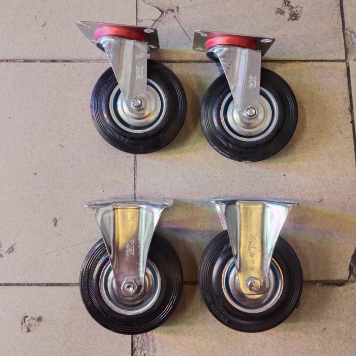 Jual Roda Caster Etalase 5 Inch / Roda Caster Troli / Roda Caster Karet ...