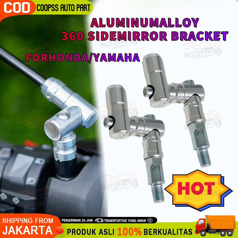 Jual COD 2Pcs Arm Bracket Spion Honda & Yamaha Full CNC Motor Universal ...