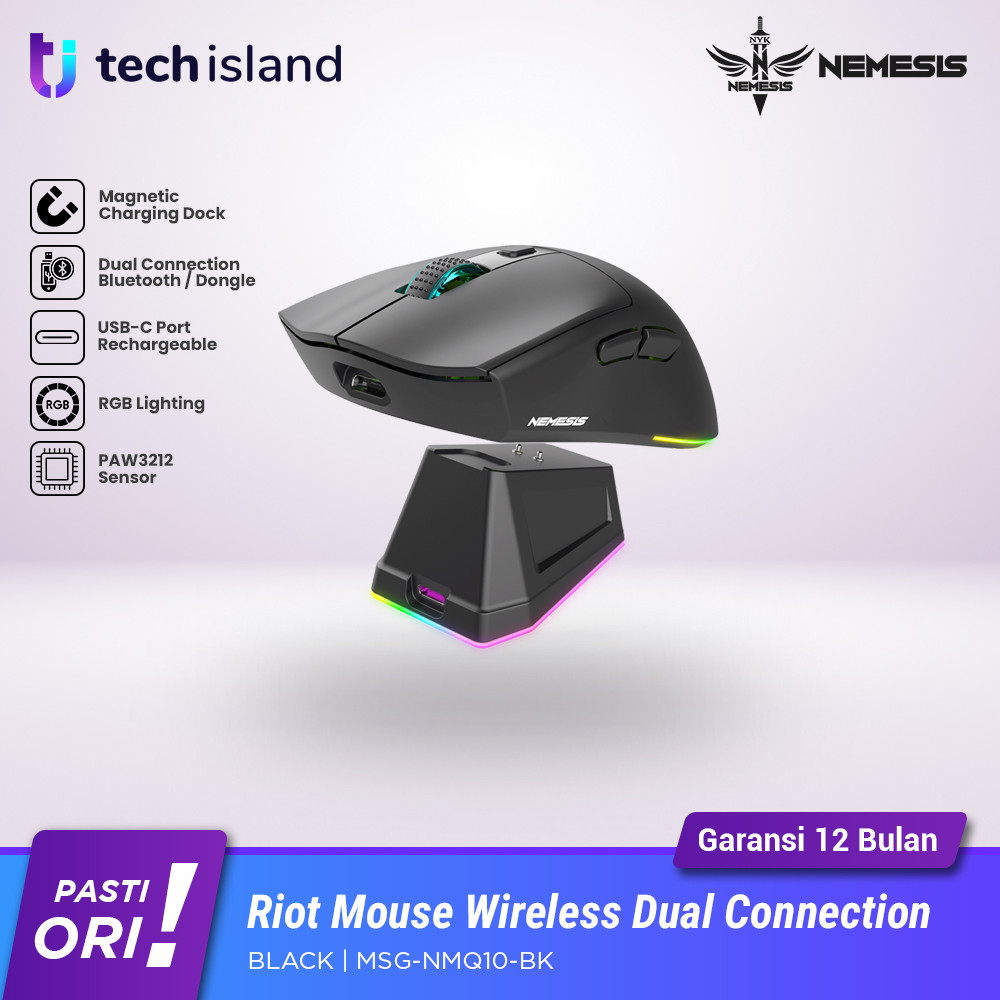 Jual NYK Nemesis Riot MQ10 / MQ-10 Mouse Wireless Dual Mode ...