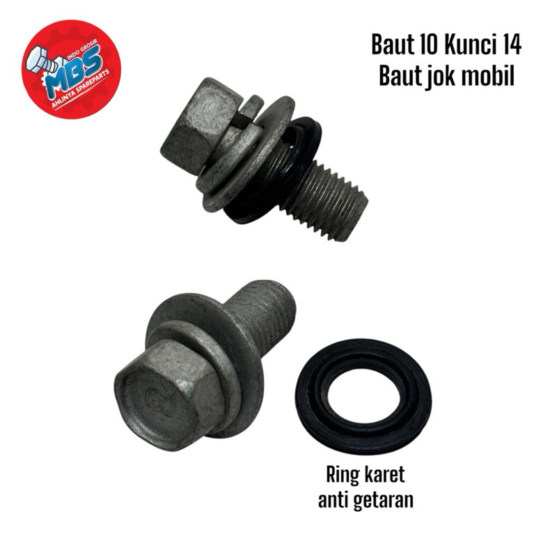 Jual BAUT 14 BAJA 2 WASH DABEL RING M10 BAUT JOK MOBIL BAUT ENGSEL BAUT ...