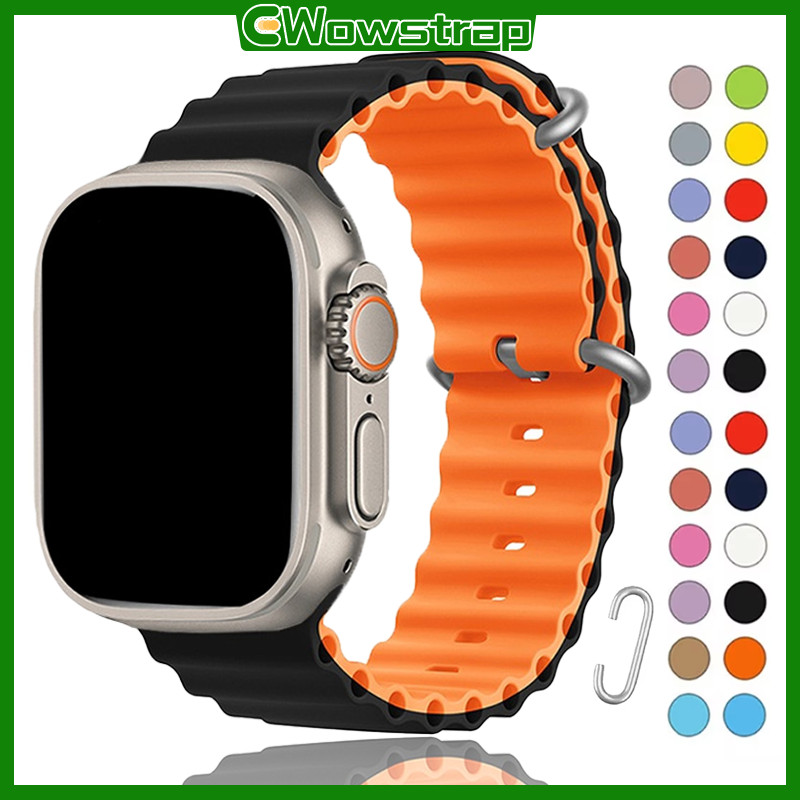 Jual Silicone Ocean Strap for iWatch Apple Watch Ultra 3 2 SE 3 2 ...