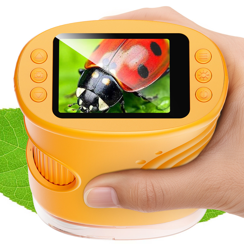 Jual 1000X Handheld Microscope for Kids 2.0" Screen Rechargeable Mini ...