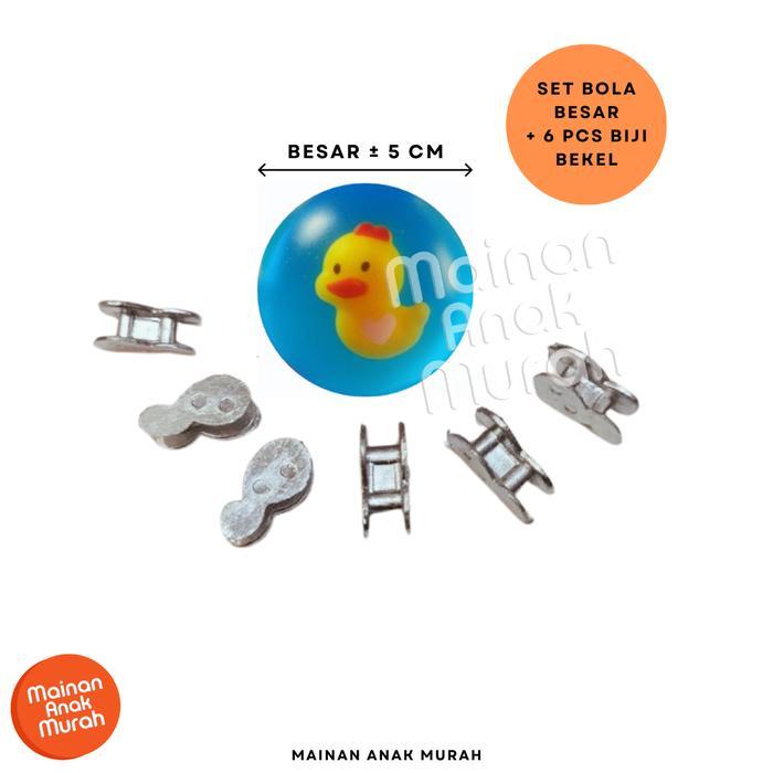 Jual Mainan Set Bola Bekel / Bola Bekel Biji Bekel Silver Putih Pit ...