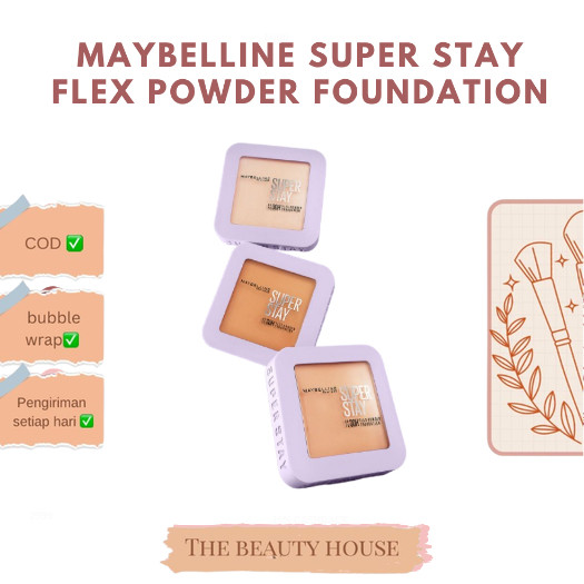 Jual ORIGINAL 100% MAYBELLINE SUPER STAY FLEX POWDER FOUNDATION ...
