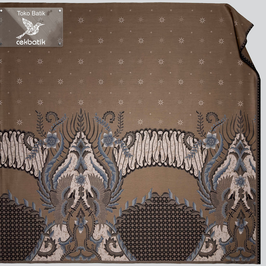Jual Motif Burung Merak Kembar SOGAN Jawa Modern Spesial dasar Warna ...