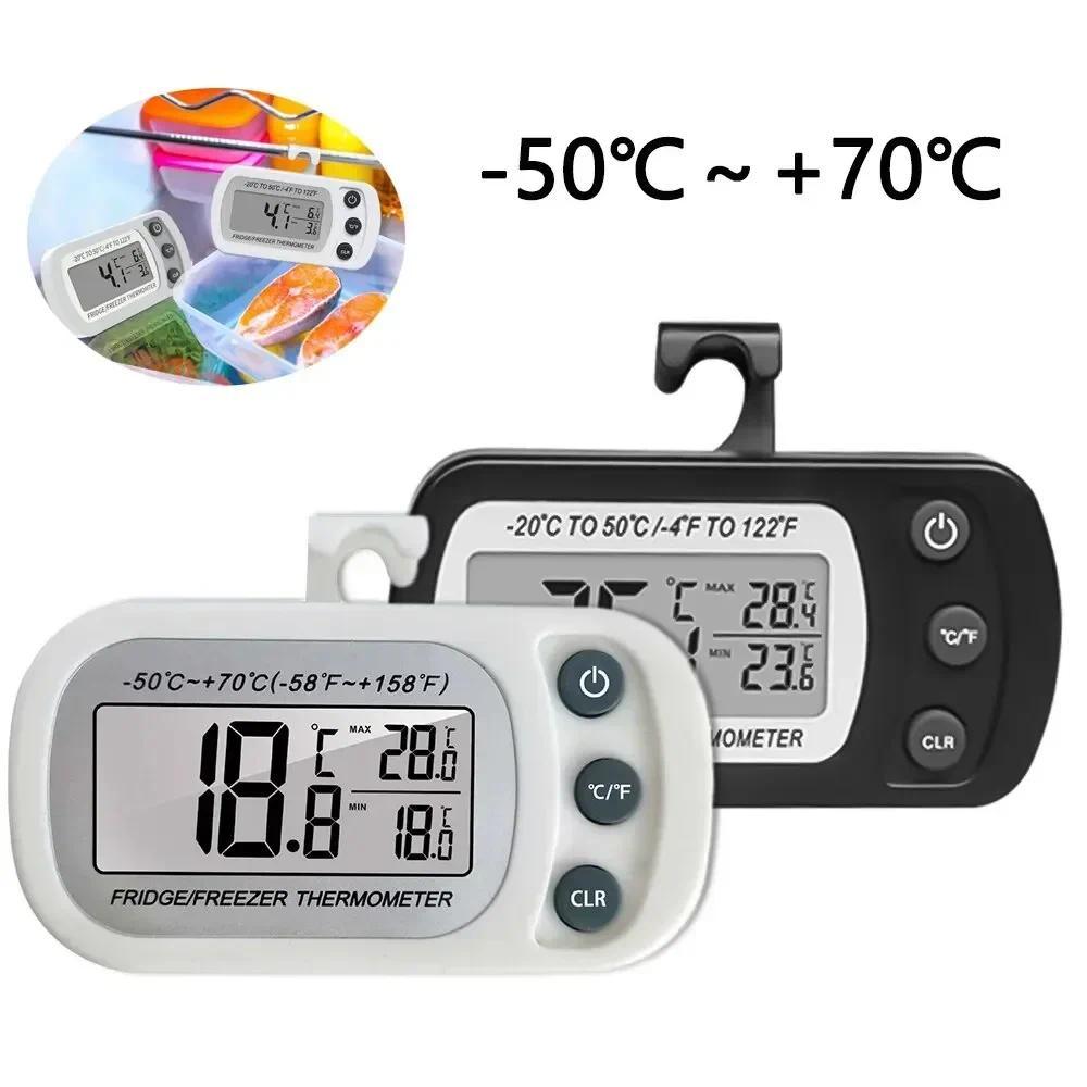Jual Fridge Thermometer With Hook Anti-Humity Refrigerator Freezer ...