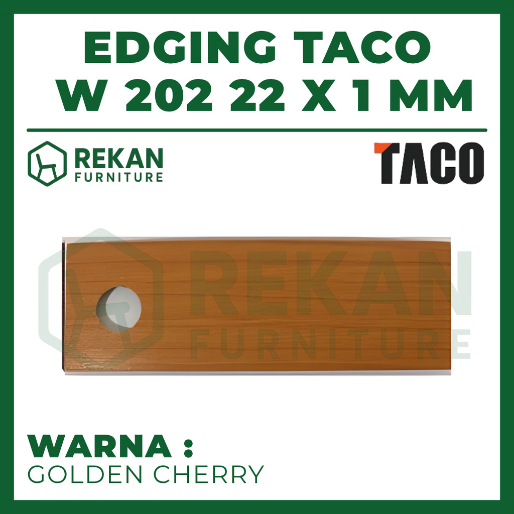 Jual (5 Meter) Edging TACO W 202 22 x 1 mm Golden Cherry – List PVC ...