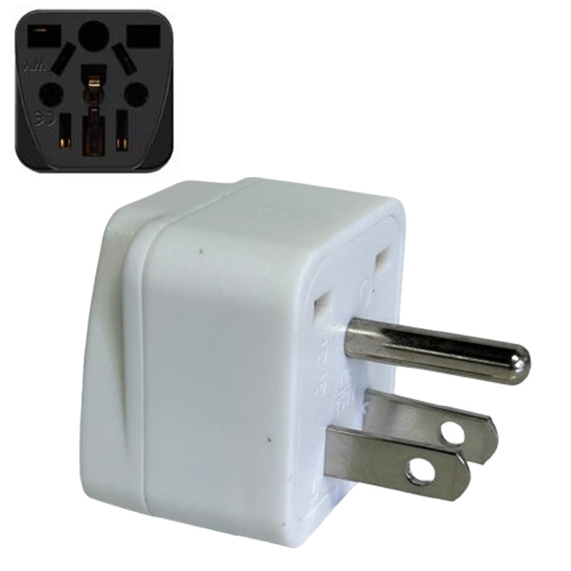 Jual 1PCS Black White Universal Russia AU UK Kr EU to US AC Power ...