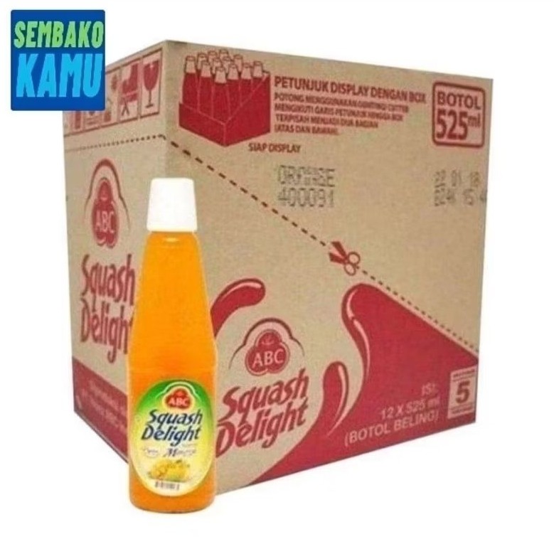 Jual Sirup ABC Squash Delight Orange 460 ml - 1 Dus Isi 12 pcs | Shopee ...