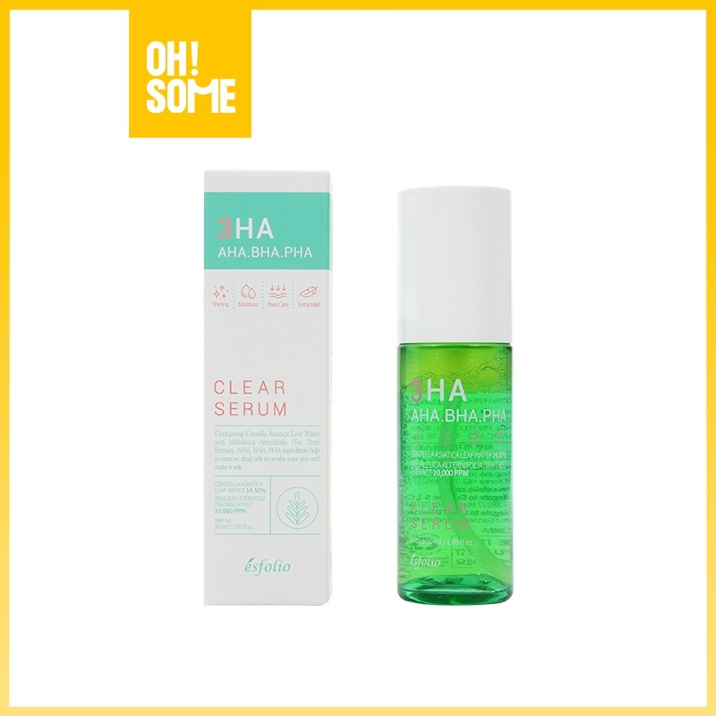 Jual OHSOME - ESFOLIO 3HA Clear Serum 50ml | Mencerahkan, Menghaluskan ...
