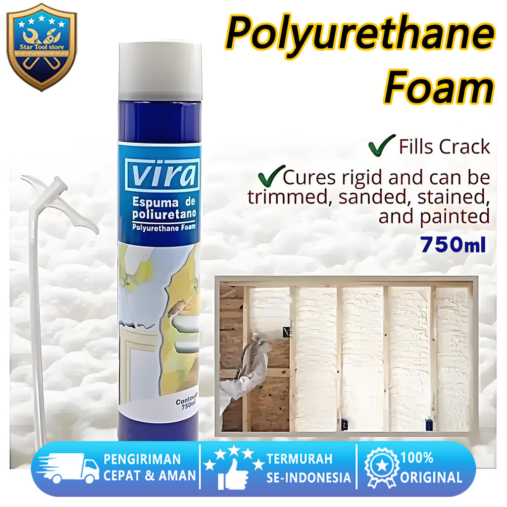 Jual Busa Poliuretan (PU Foam) 750ml - Lem/Sealant Serbaguna untuk ...