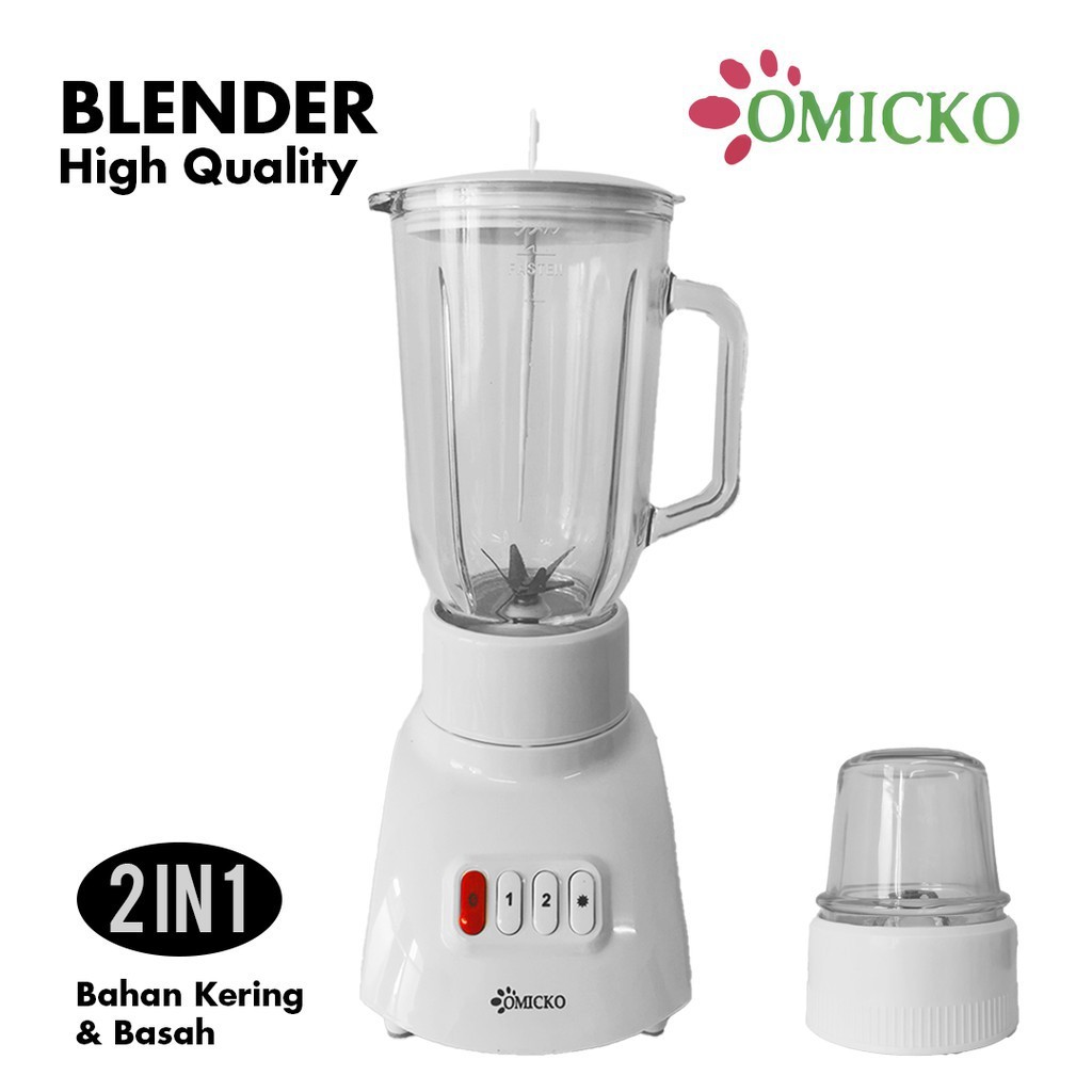 Jual (JHS) BLENDER 2 IN 1 BLENDER KACA OMICKO BLENDER MULTI FUNGSI ...